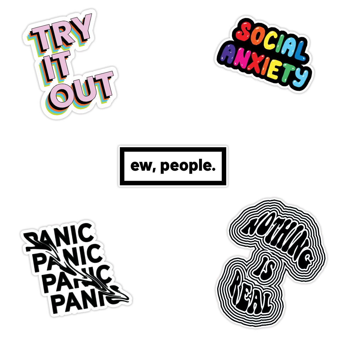 5 Sticker Bundle for Introverts – Fantastick