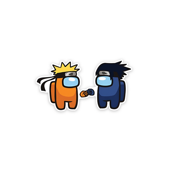 Naruto and Sasuke Among us anime sticker – Fantastick
