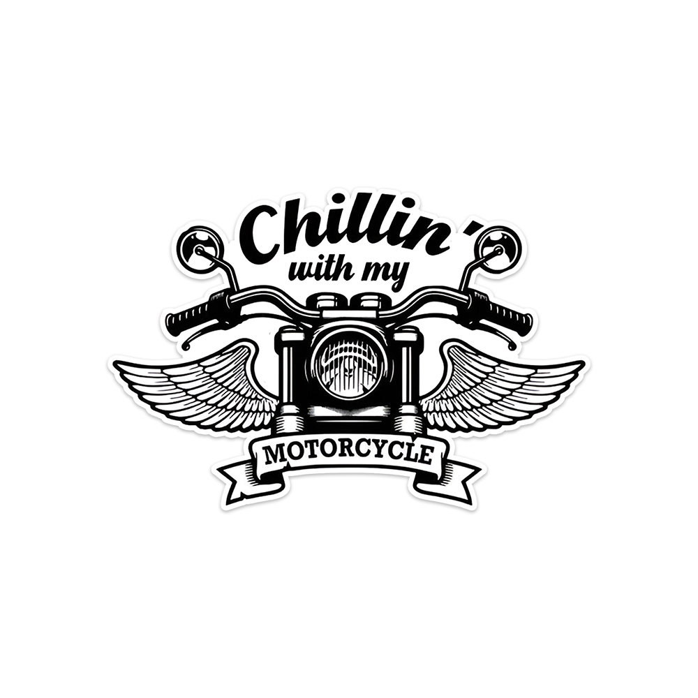 Chillin With My Motorcycle Bike sticker – Fantastick