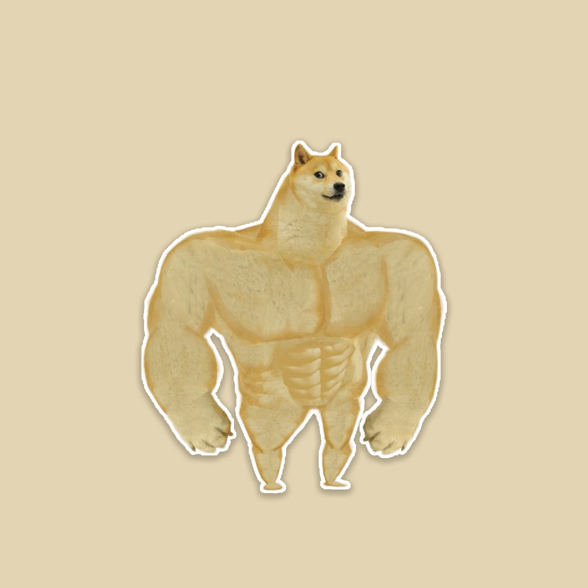 Muscular Doge Sticker – Fantastick