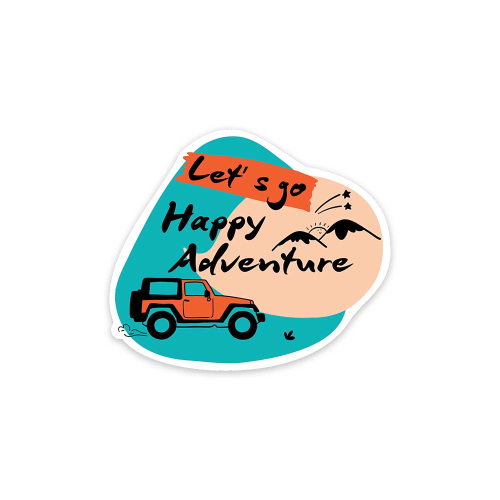 Happy Adventure Travel Sticker – Fantastick